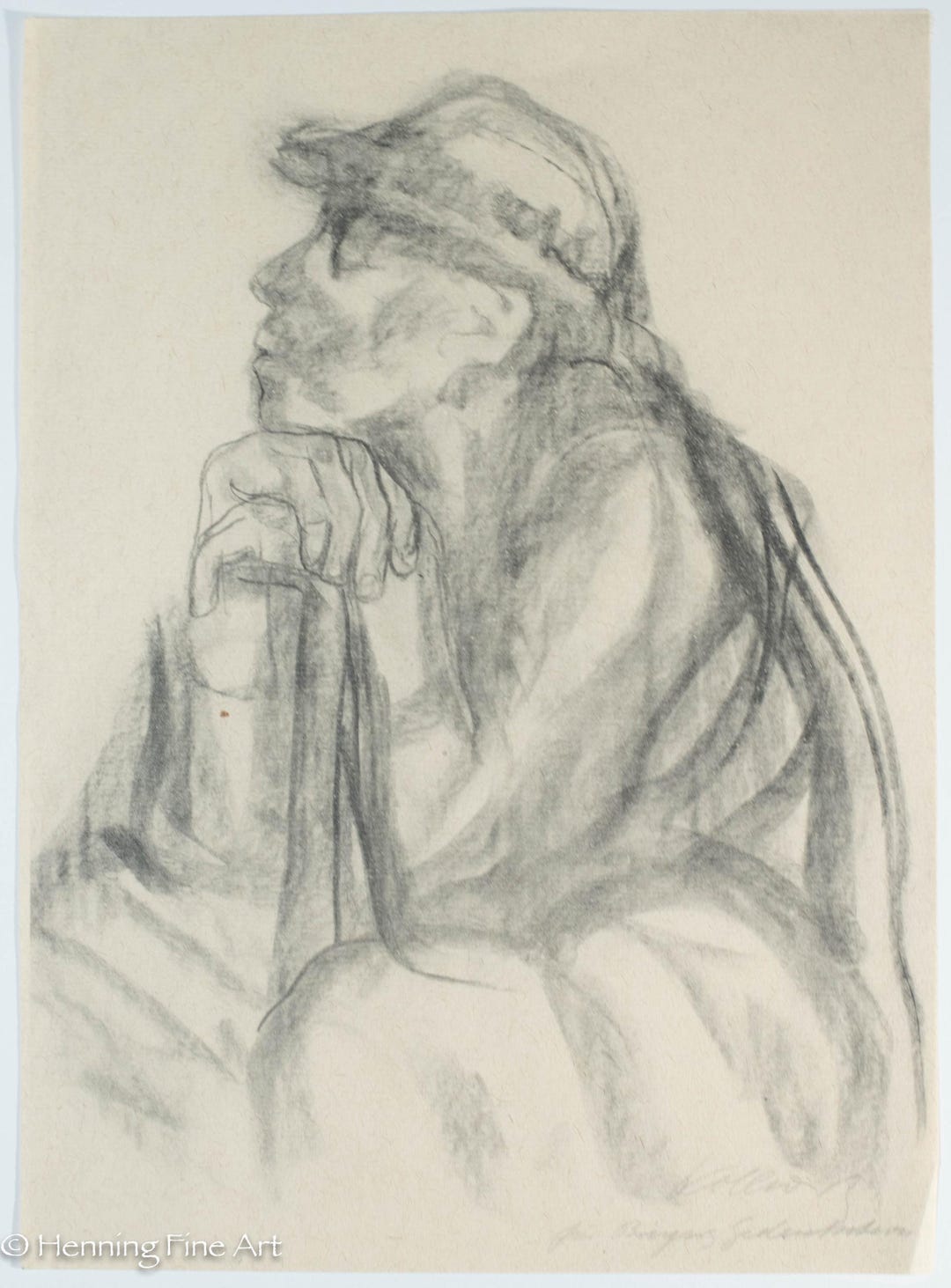 Rare Kathe Kollwitz Lithograph "drawing for the Gravestone of Professor ...