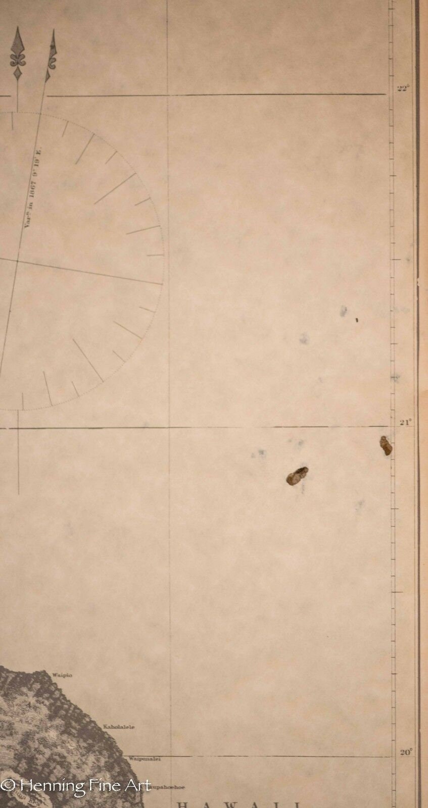 Hawaiian Island Hydrographic Map for Armed Forces 1983 29th Engineer ...