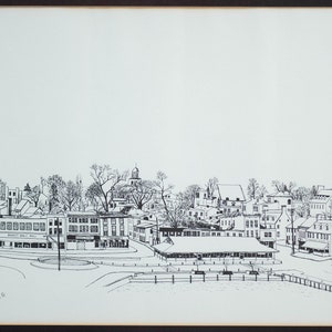 Beautiful Annapolis City Dock Lithograph Signed & Framed by Thomas ...
