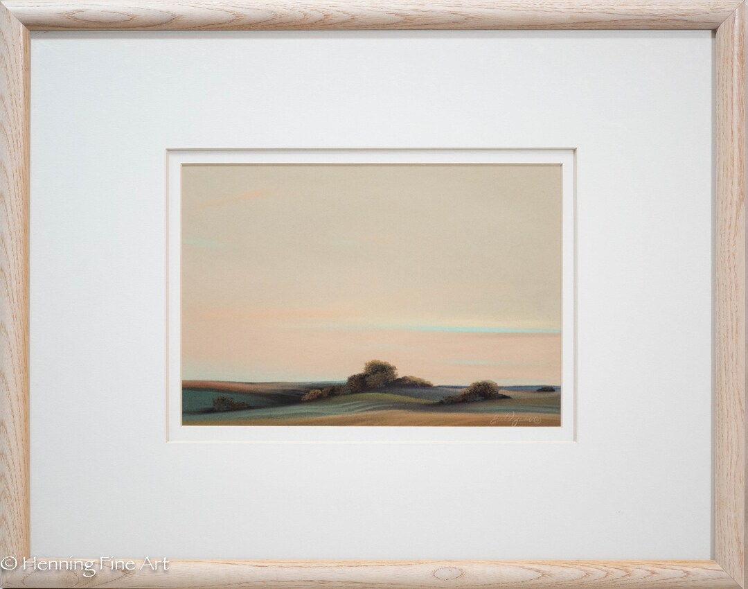 Ellen Wagener Pastel Painting Morning Sunrise Landscape, Signed ...