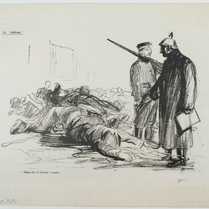 Antique Jean Louis Forain WWI Military Lithograph, Hand Signed & Rare 1 ...