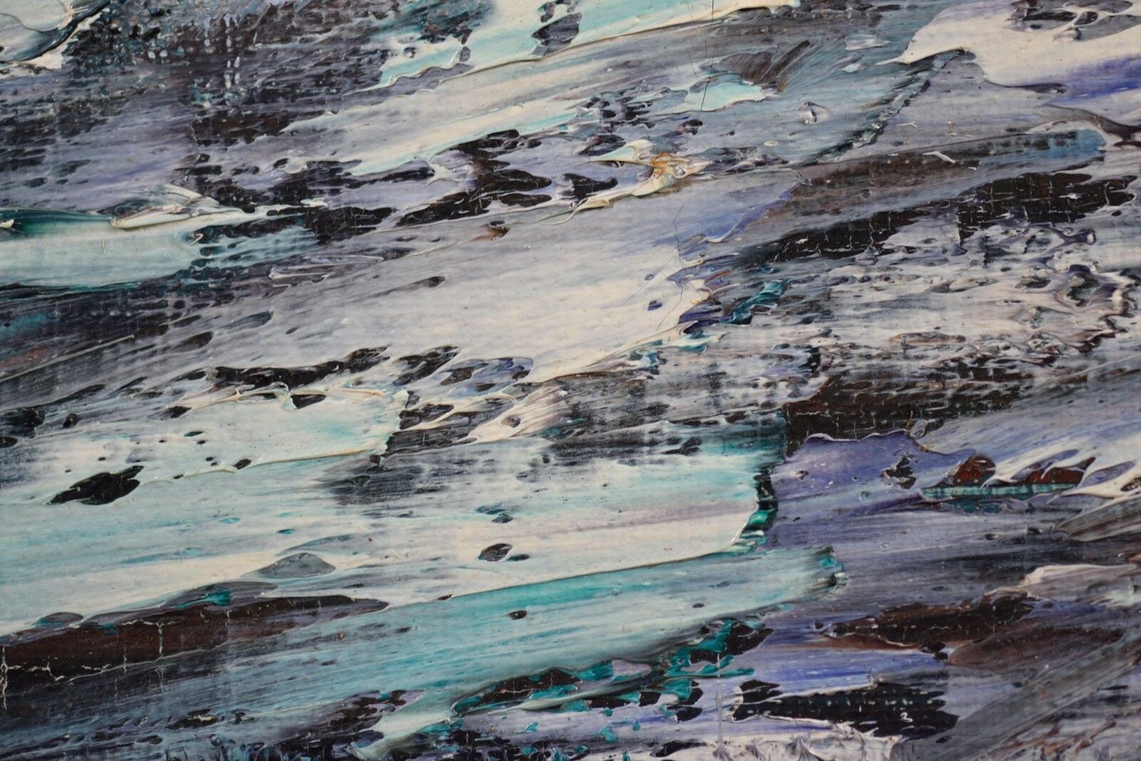 Gay Candelis Original Oil Painting, Winter River Landscape, Signed ...