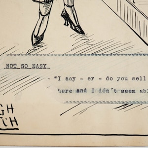 Antique Illustration Cartoon Ink Drawing General Store Pharmacy ...