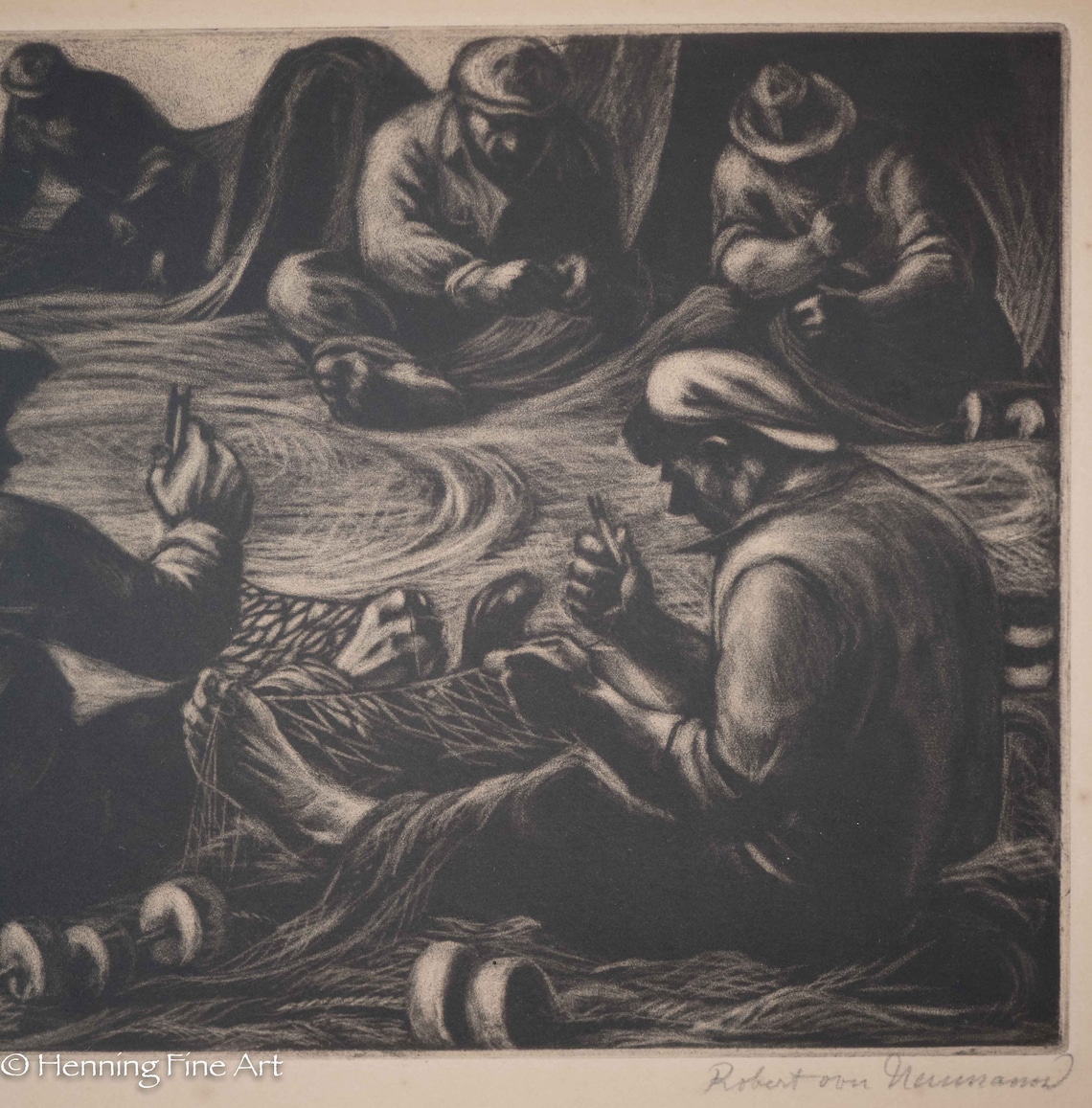 Robert Von Neumann Fine Etching The Six Net | Etsy