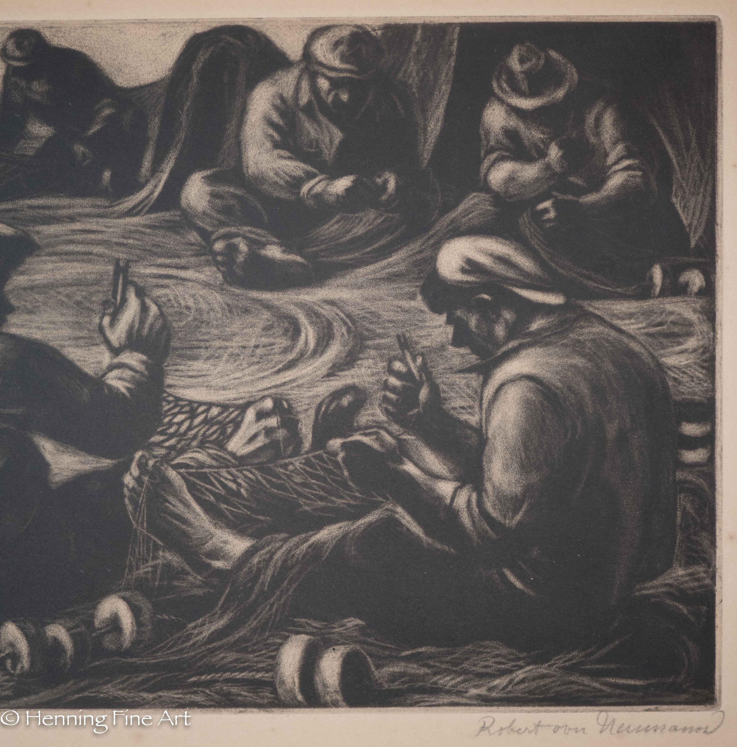 Robert Von Neumann Fine Etching The Six Net - Etsy België