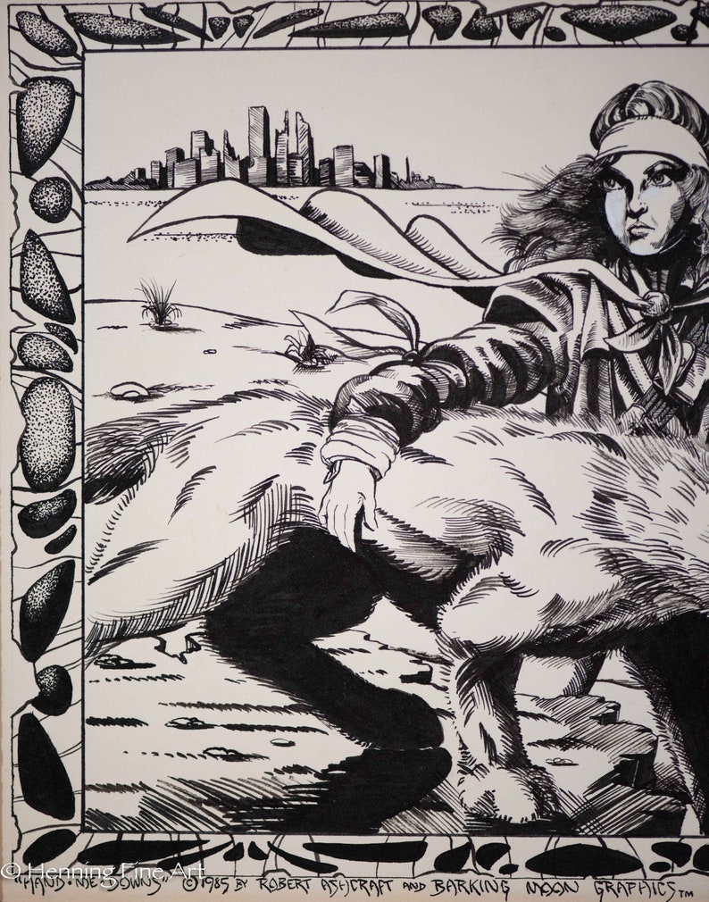 Robert Ashcraft Original Ink Drawing Science Fiction Fantasy ...