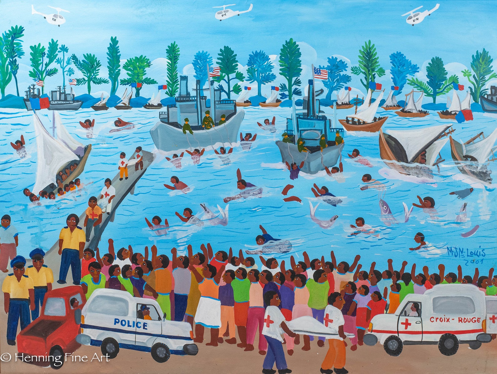 Beautiful Maxan Jean Louis Haitian Oil Painting Rescue - Etsy