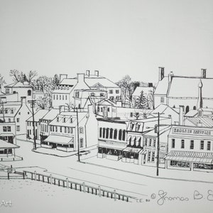 Beautiful Annapolis City Dock Lithograph Signed & Framed by Thomas ...