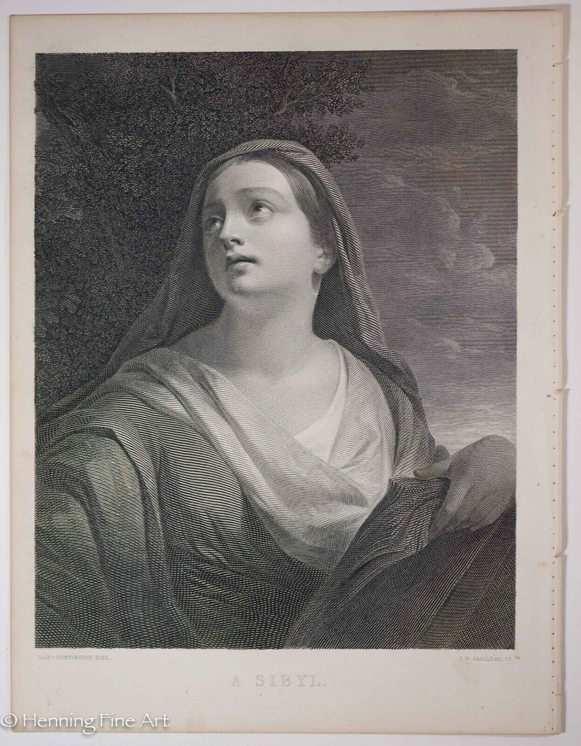 Antique American Engraving a Sibyl by Daniel - Etsy