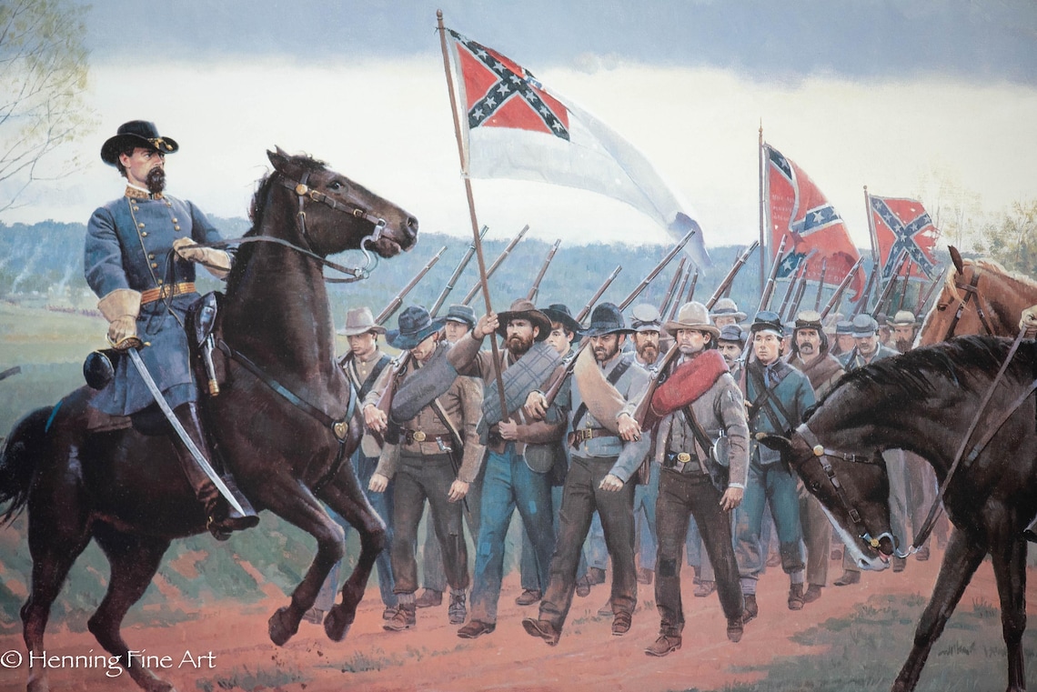 Beautiful Don Spaulding Civil War Lithograph Honor Answering Honor ...