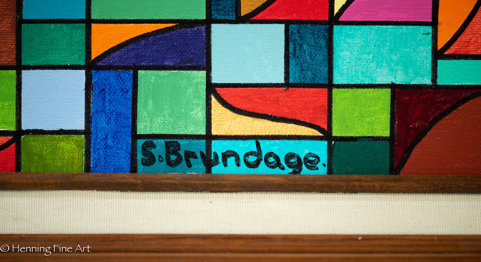 Beautiful Stanley Brundage Abstract Pop Art Oil Painting Colorful ...
