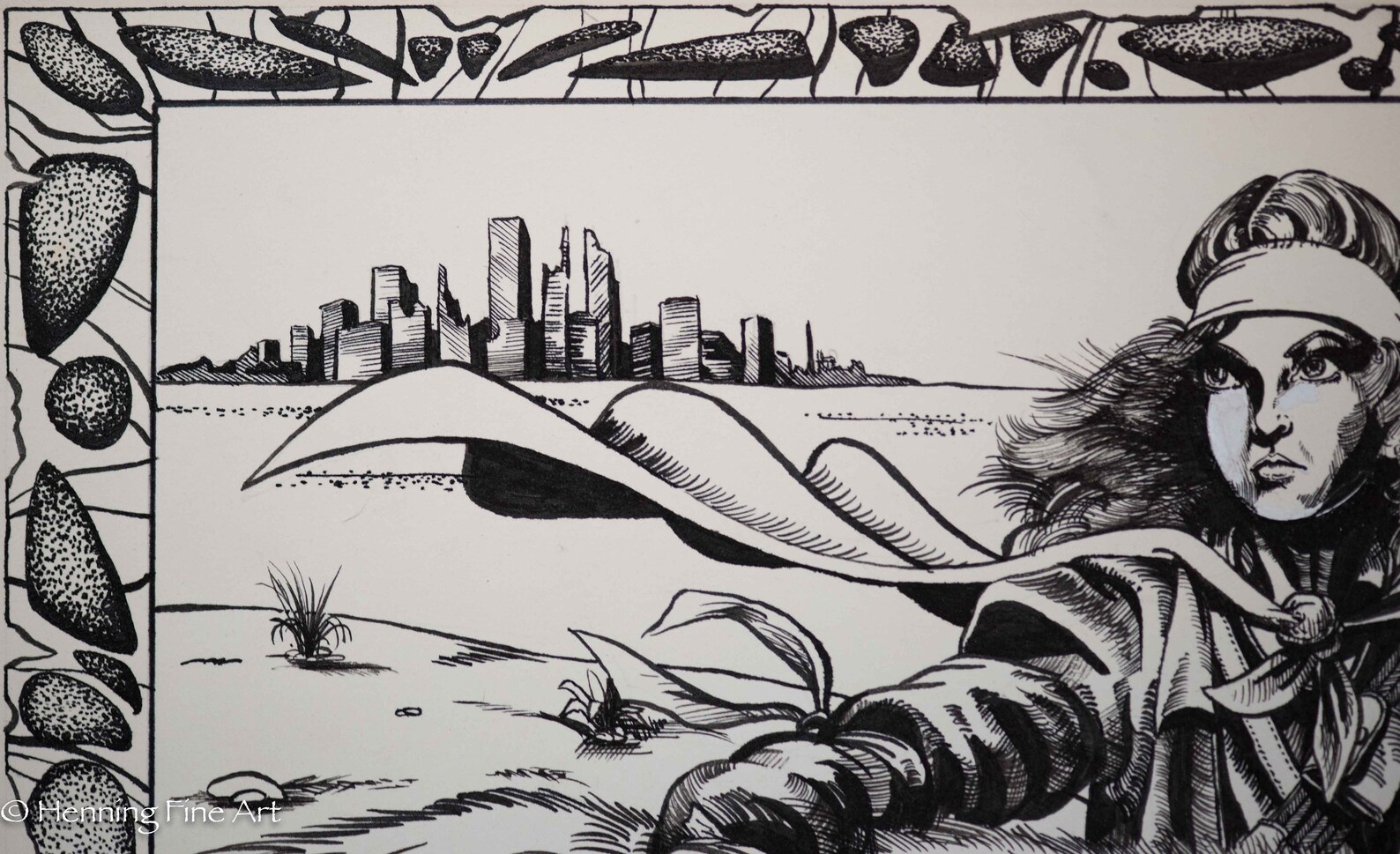 Robert Ashcraft Original Ink Drawing Science Fiction Fantasy ...