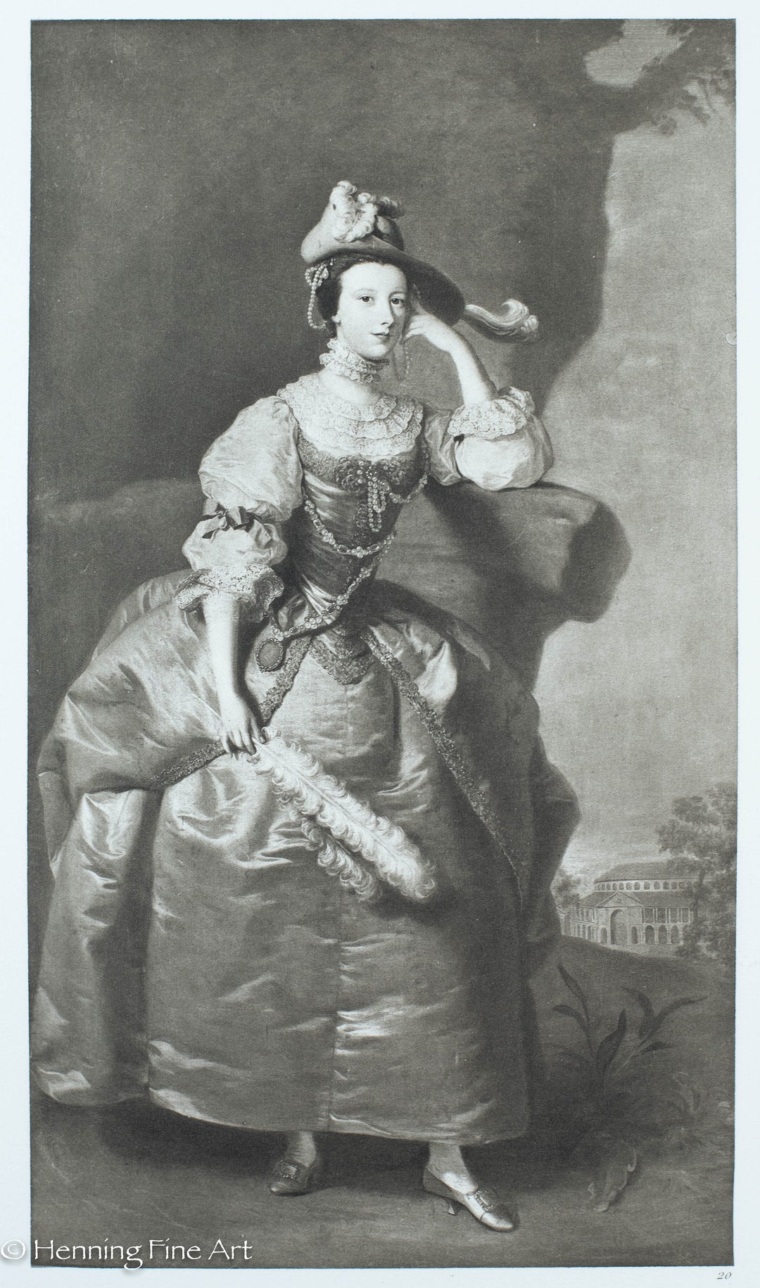 Antique Thomas Hudson Photogravure Engraving Portrait of Mary Panton of ...