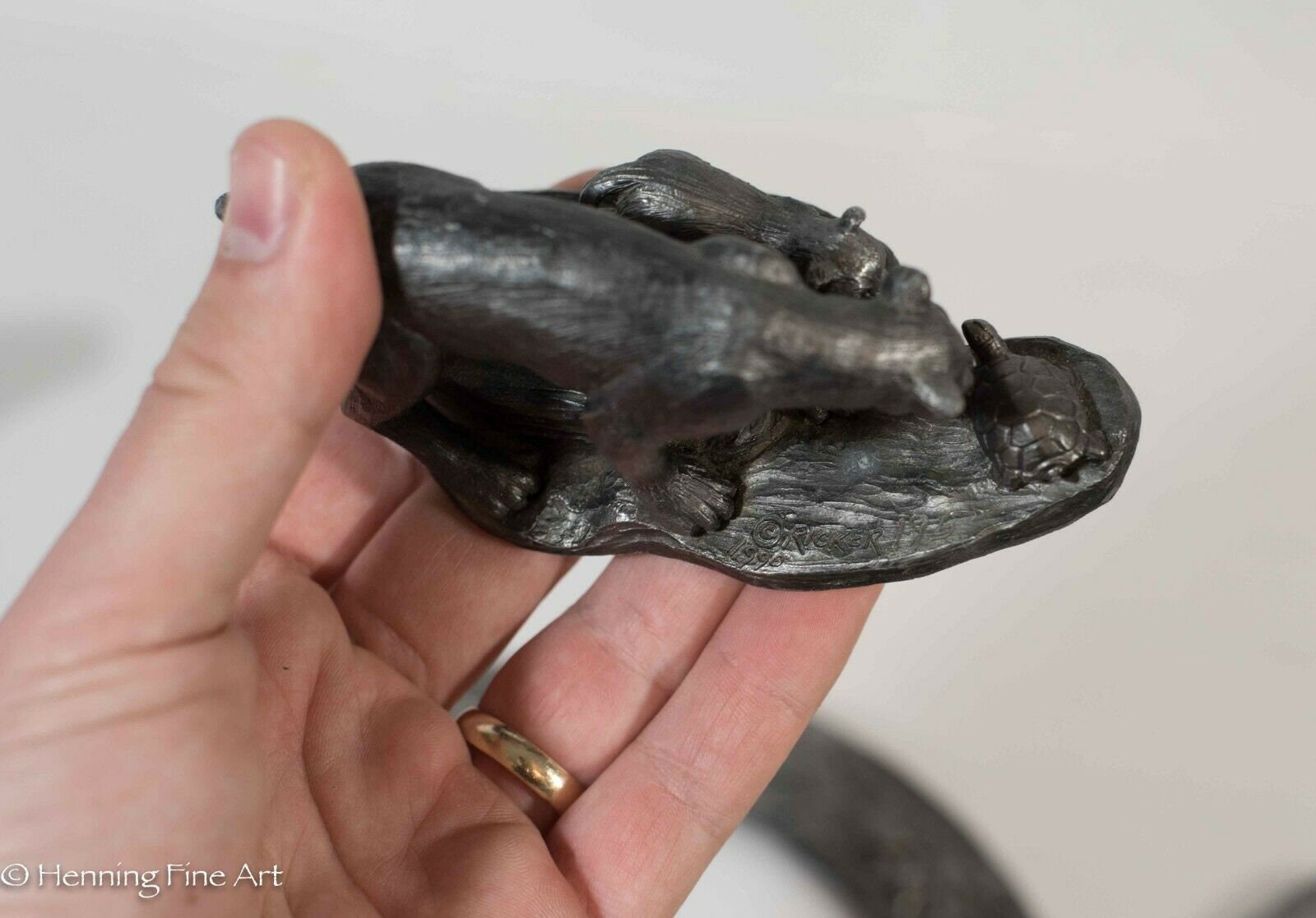 Michael Ricker Pewter Figures Set of 5, Dinosaur, Lions, Turtles ...