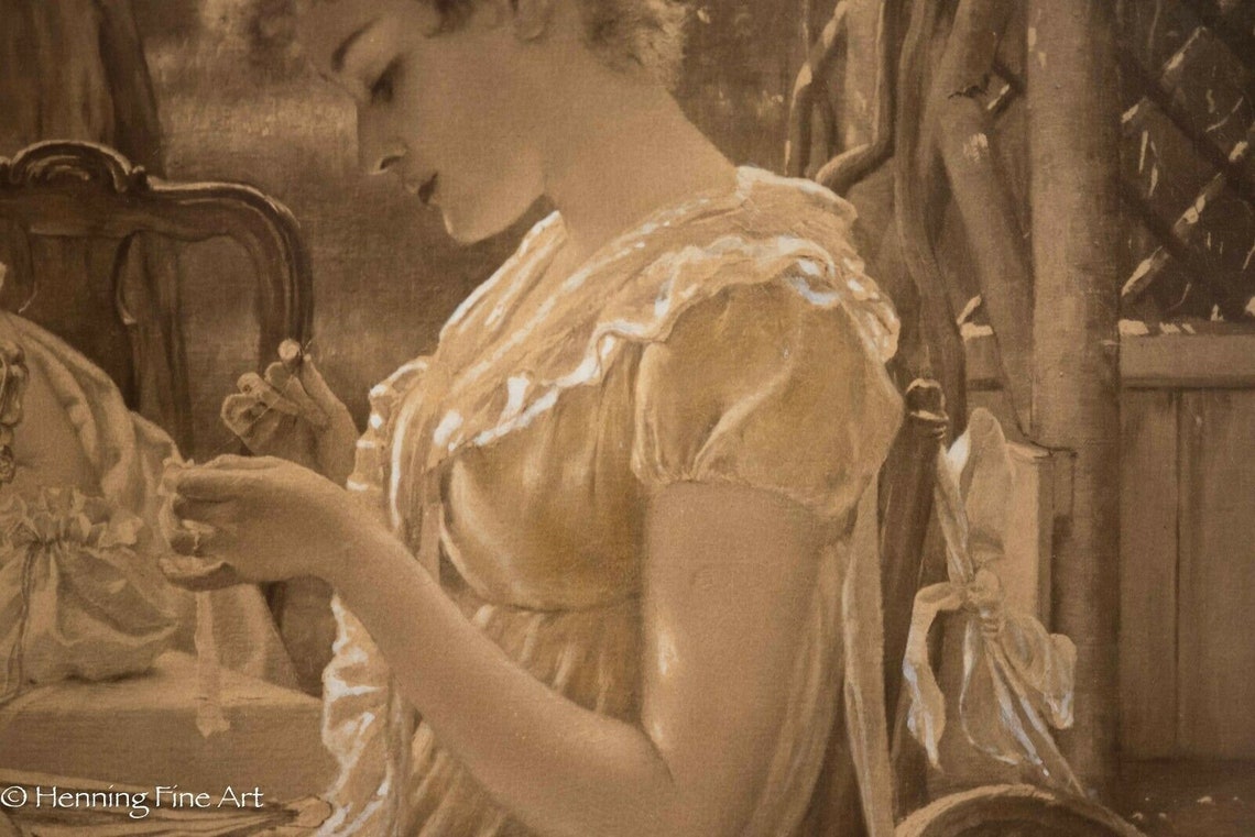 Stunning Antique Victorian Crystoleum Print by Franz | Etsy