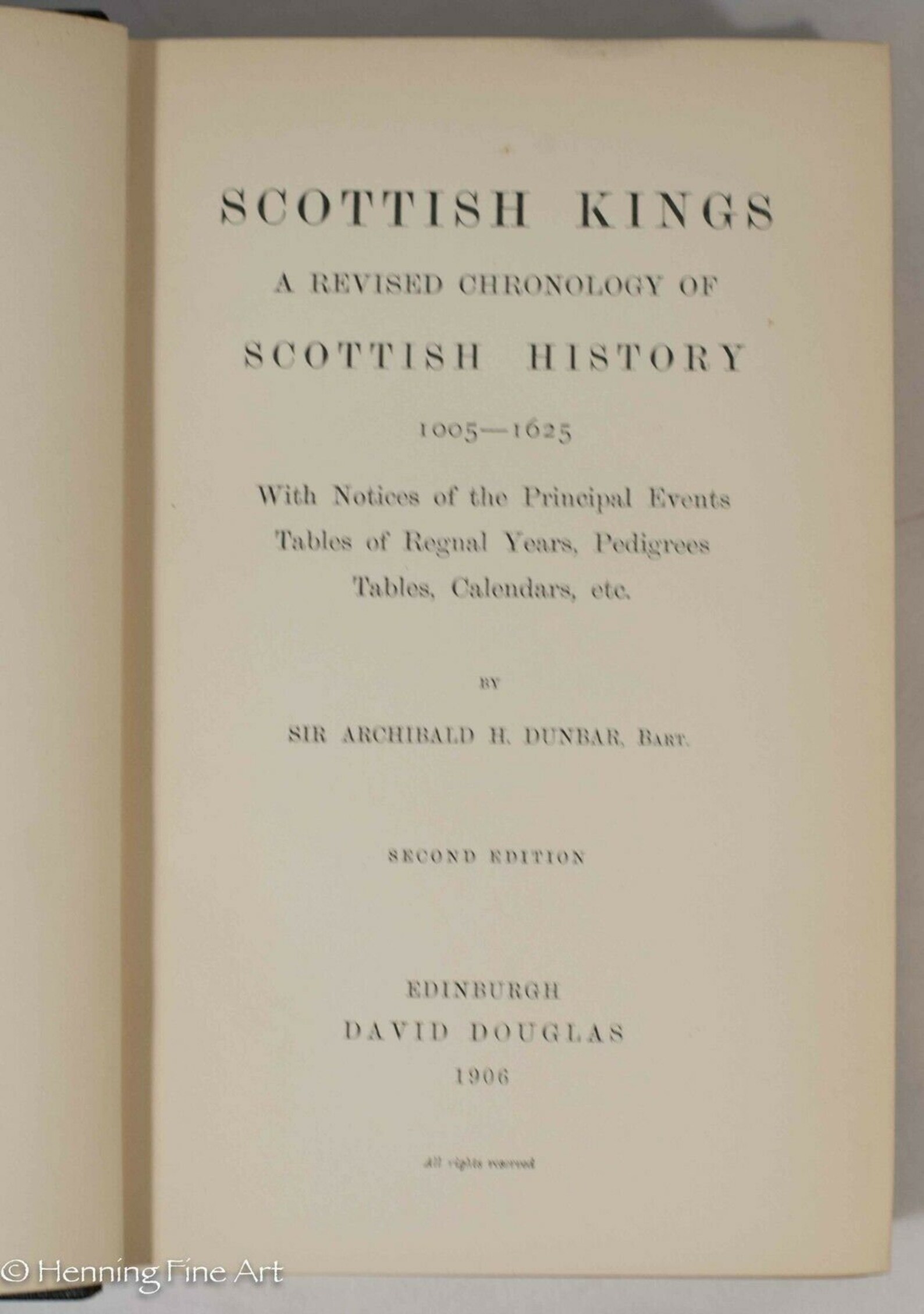 Scottish Kings A Revised Chronology of Scottish History 1005-1625 ...