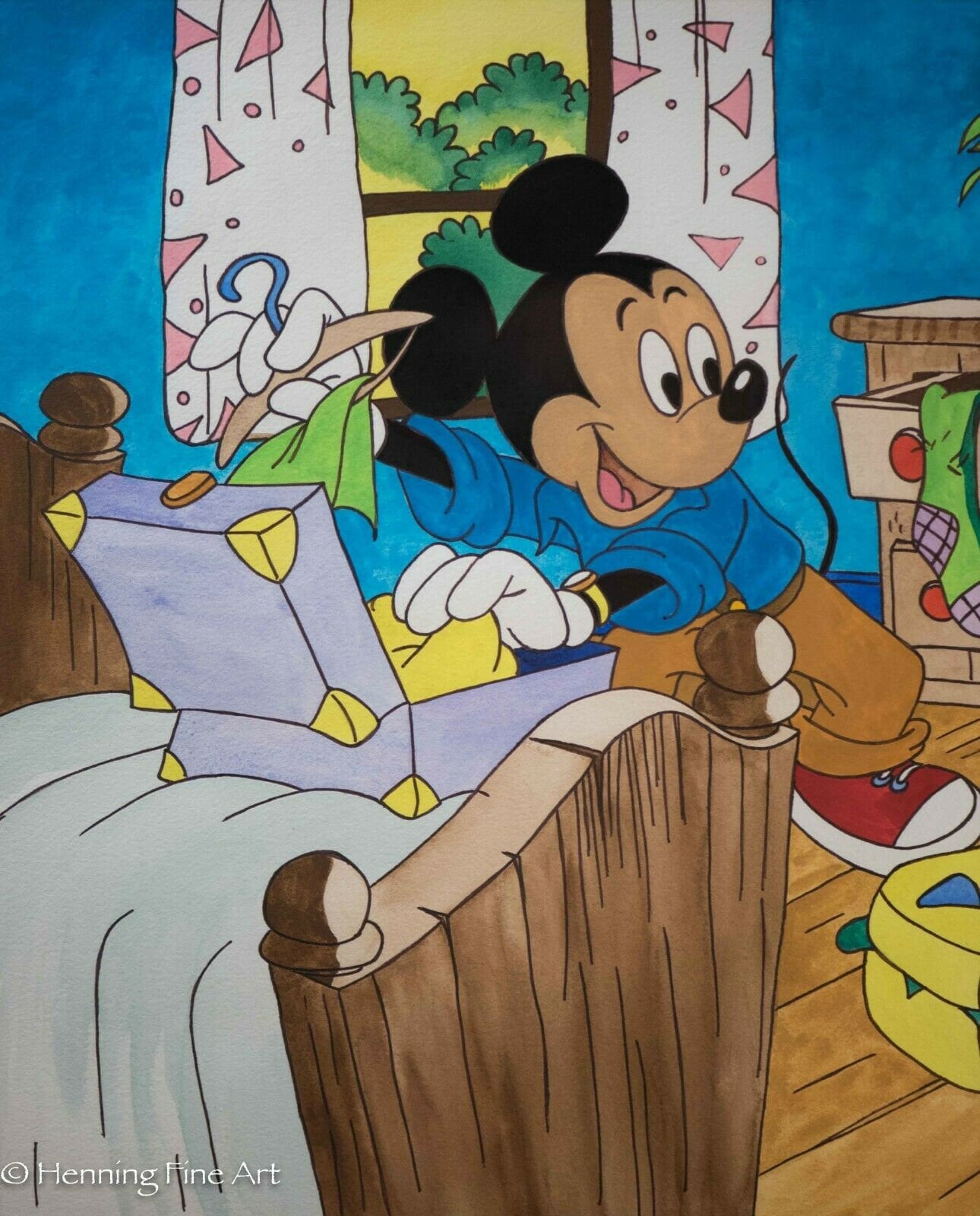 Original Disney Animation Art Sketch and Watercolor Painting - Etsy UK
