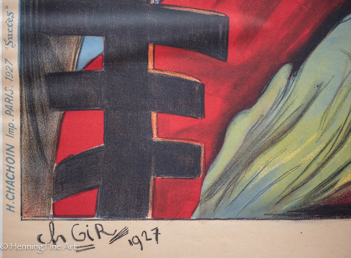 Beautiful Antique Art Deco French Poster Litho Charles-felix - Etsy