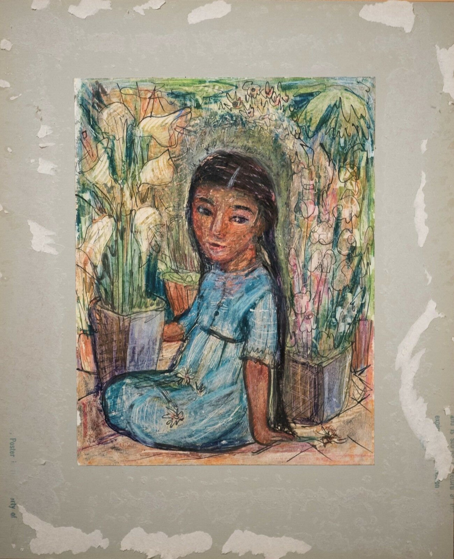 Mario Parial Original Painting young Girl With - Etsy