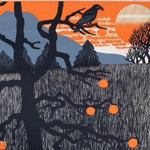 Beautiful Large Japanese Screen Print From Red Lantern Shop Kyoto 1976 ...