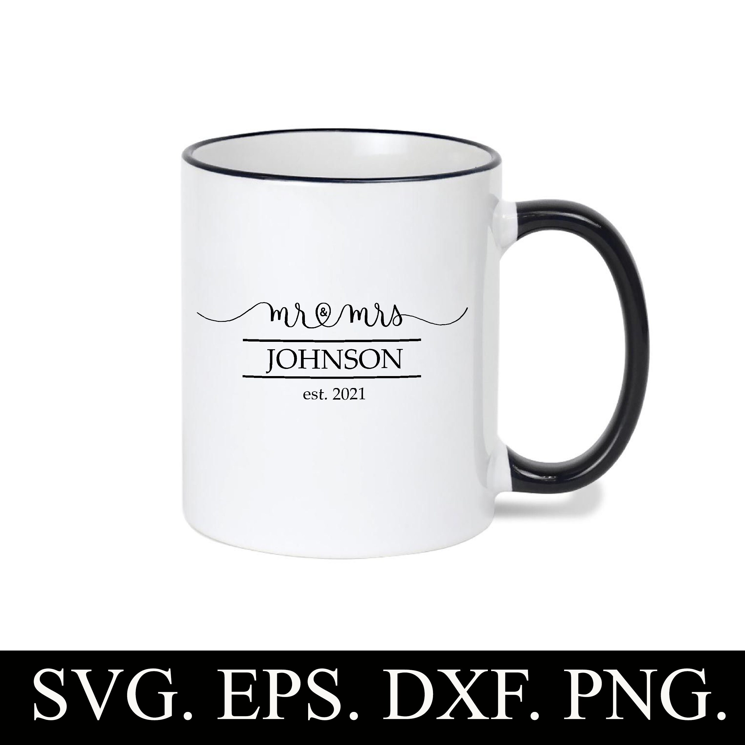 Mr and Mrs Name SVG Design for Weddings, Bachelorette Parties, Wedding ...