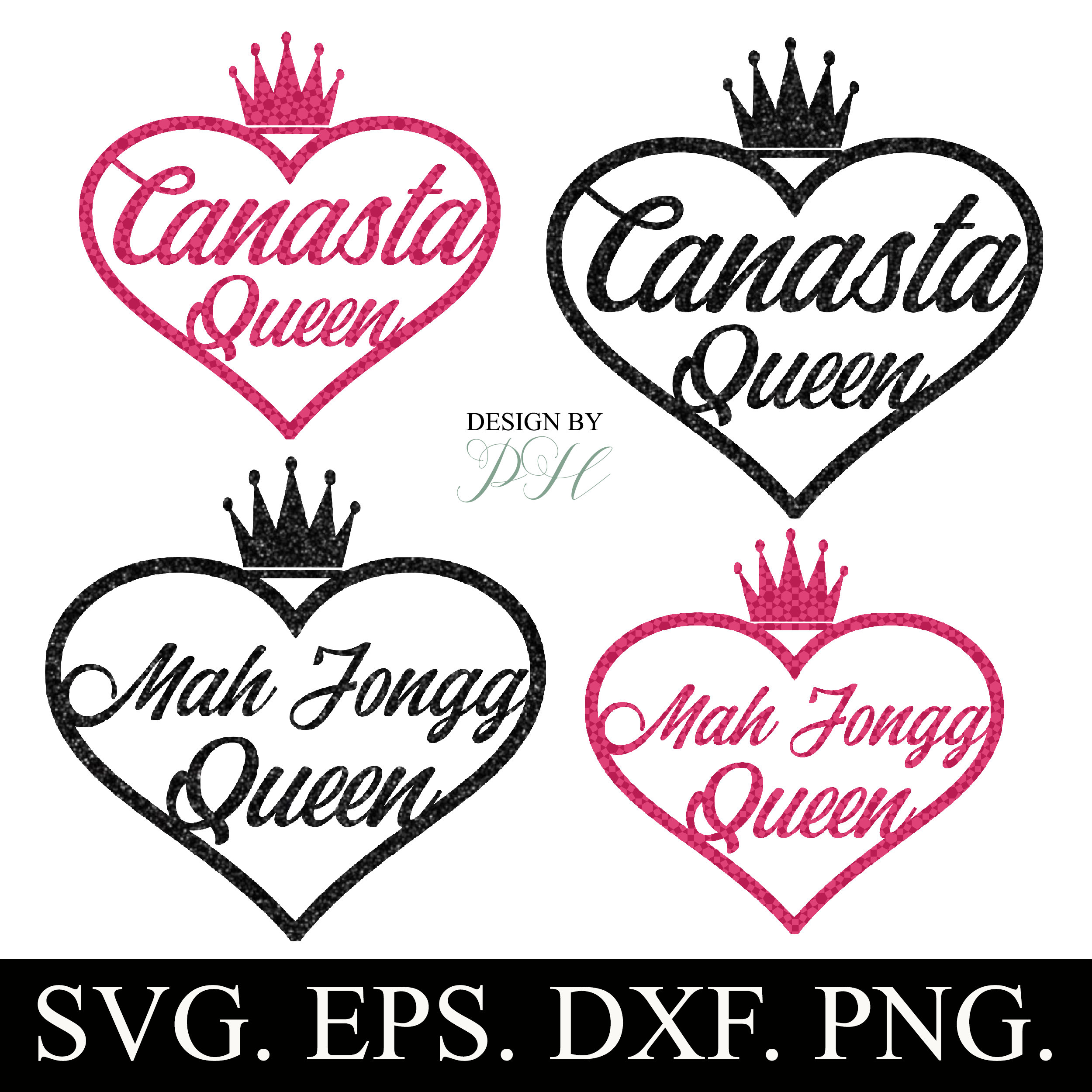 Canasta Queen, Mahjongg Queen Bundle Sublimation Design or SVG for T ...