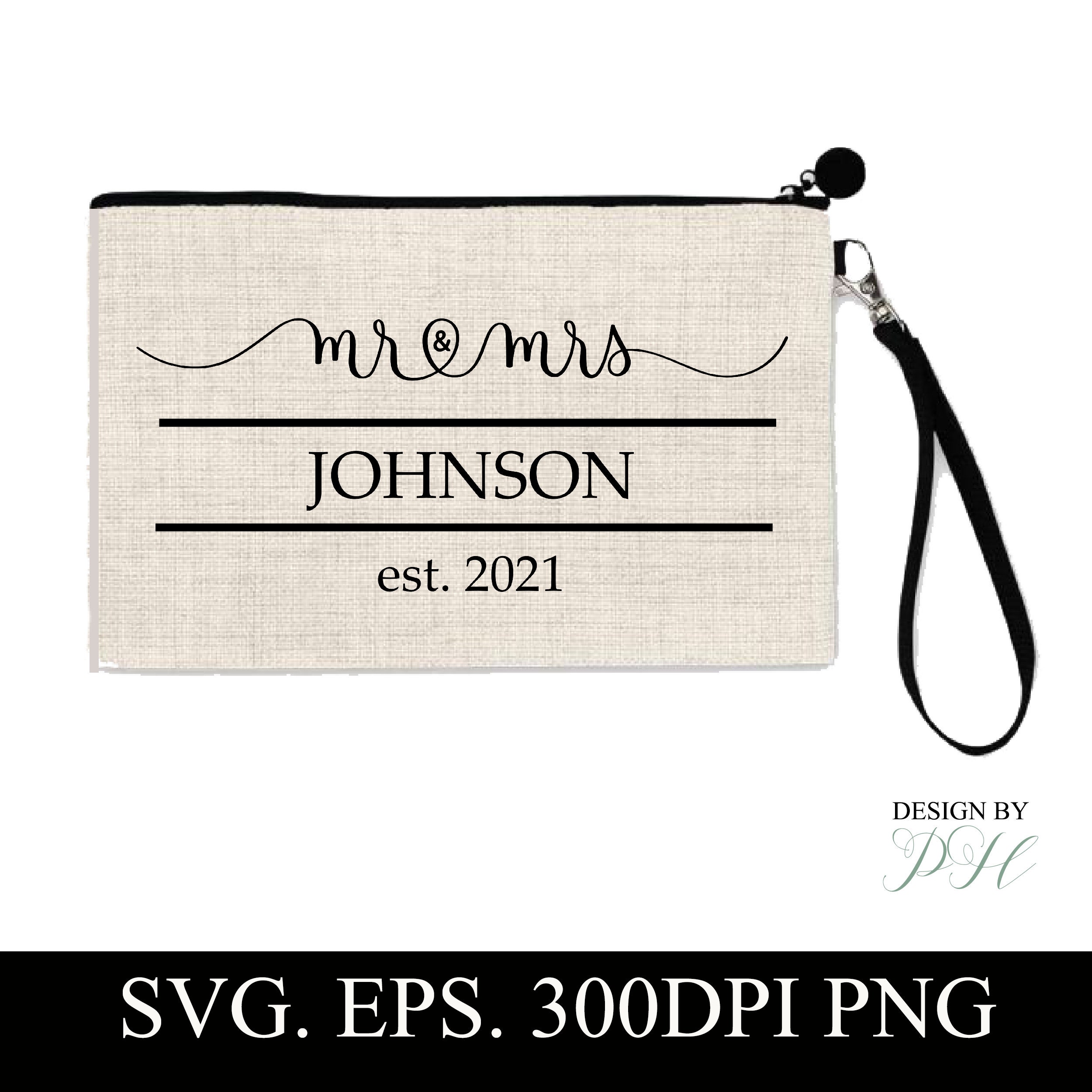 Mr and Mrs Name SVG Design for Weddings, Bachelorette Parties, Wedding ...