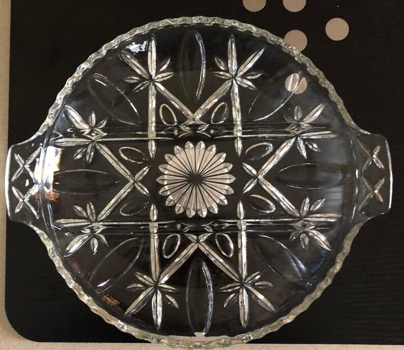 Vintage Glass Relish Tray Etsy