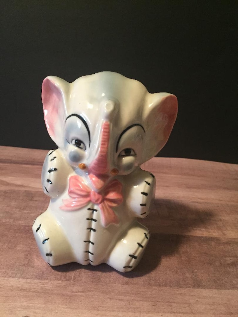 Vintage Ceramic Elephant Bank / Elephant Bank / Vintage Ceramic Bank - Etsy