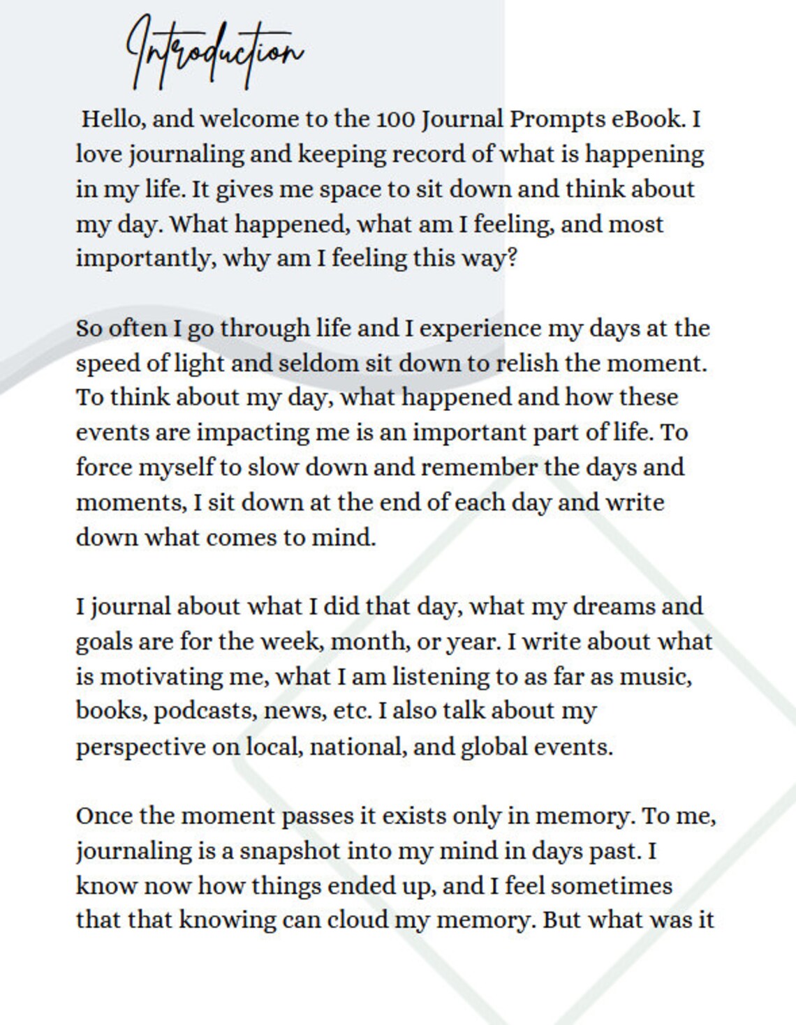 100 Journal Prompts Digital Printable Deep Thinking Get to - Etsy