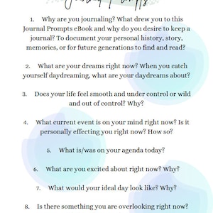 100 Journal Prompts Digital Printable Deep Thinking, Get to Know ...