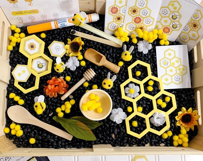 Bumble Bee Sensory Bin/spring Sensory Bin/bee Sensory Kit/pretend Play ...