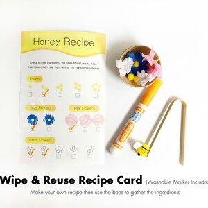 Honey Bee Sensory Bin Accessories With Extended Play Cards and ...