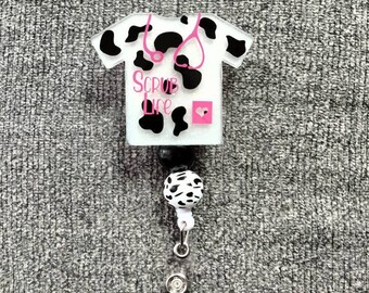 Scrub Life Cow Print - Etsy