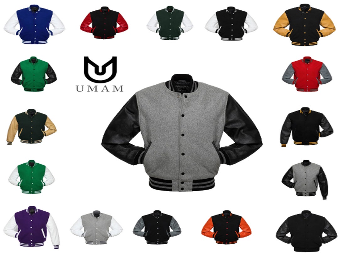 Unisex Varsity Jacket Baseball Letterman Jackets Wool Body - Etsy