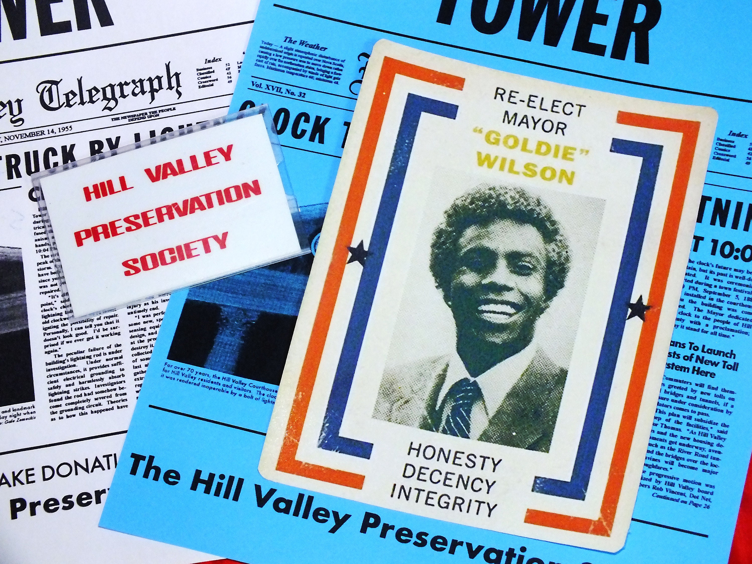 Back to the Future Save the Clock Tower and Goldie Wilson. - Etsy