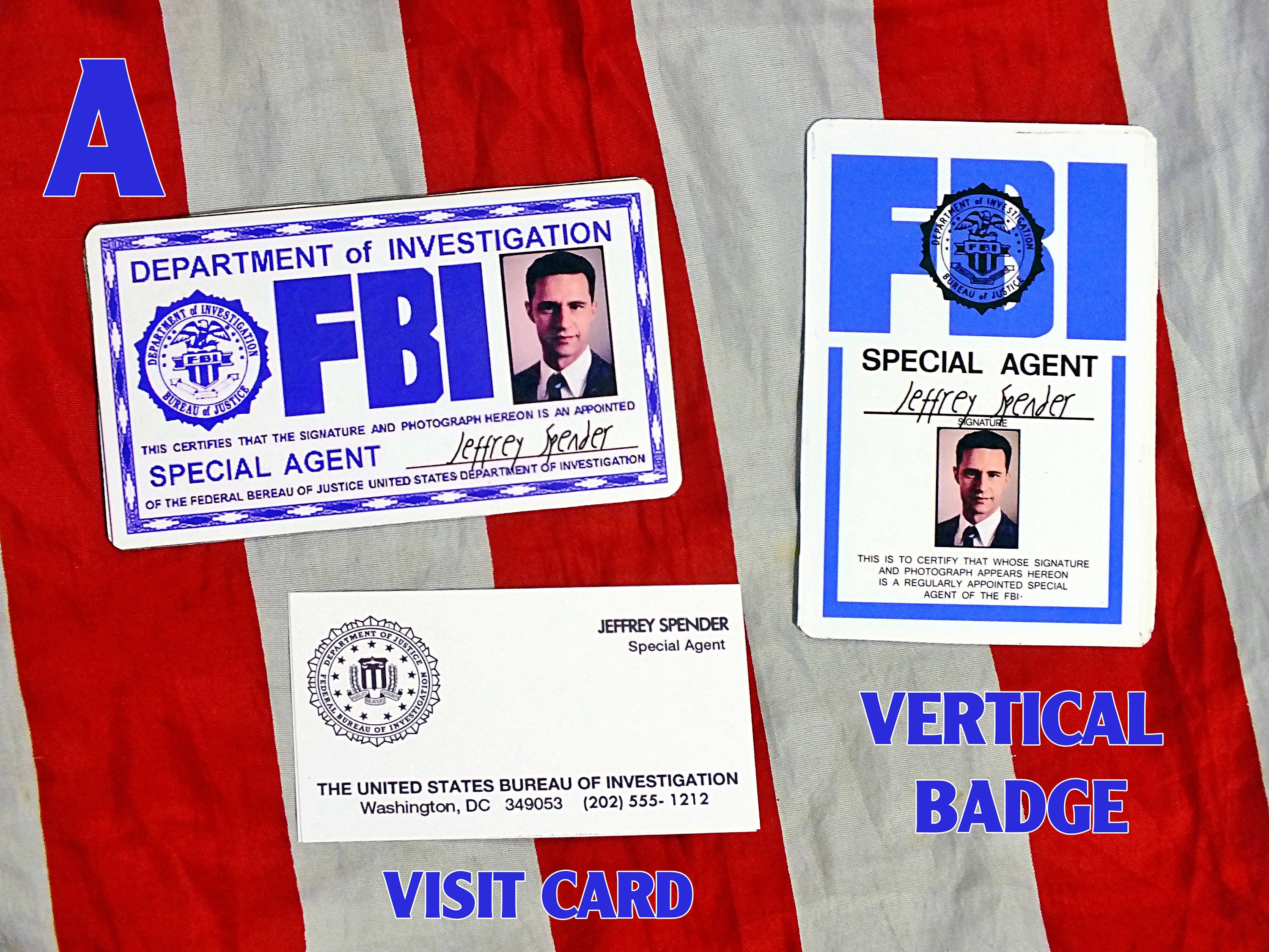 Jeffrey Spender FBI Cosplay Badge - Etsy