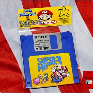 SUPER MARIO Color FLOPPY DISK 3.5 Retro - Etsy