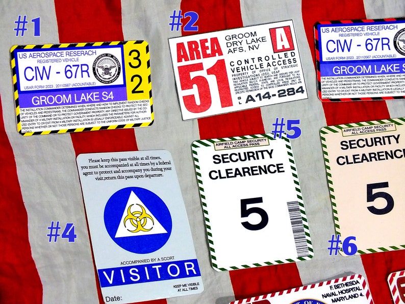 Batch 2 of FBI Pass VISITOR Inspired From X-files - Etsy