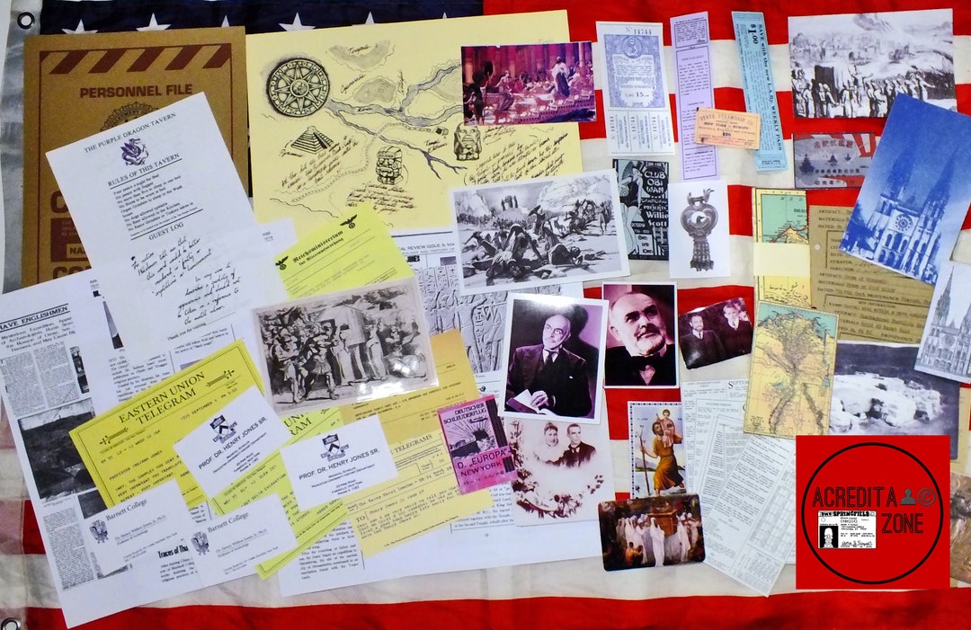 Large Batch of Indiana Jones Props and Stationery - Etsy