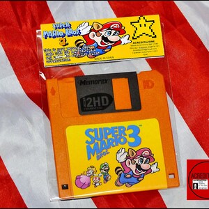 SUPER MARIO Color FLOPPY DISK 3.5 Retro - Etsy