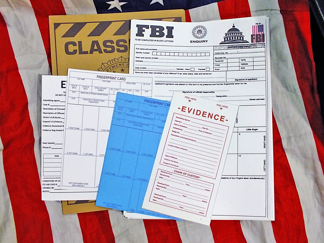 Police Folder for FBI Cosplay Investigations & Games. - Etsy