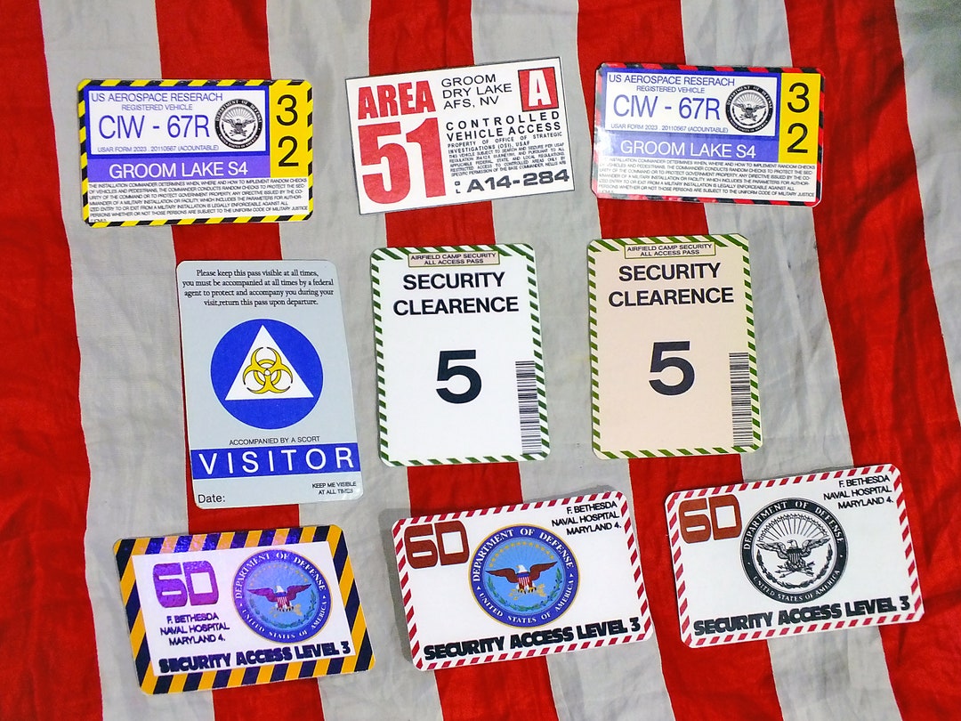 Batch 2 of FBI Pass VISITOR Inspired From X-files - Etsy