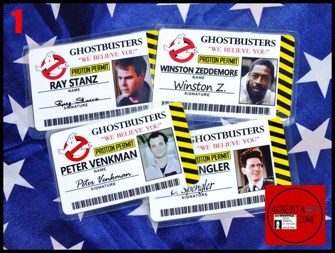 Ghostbusters Id Card Acreditabox - Etsy