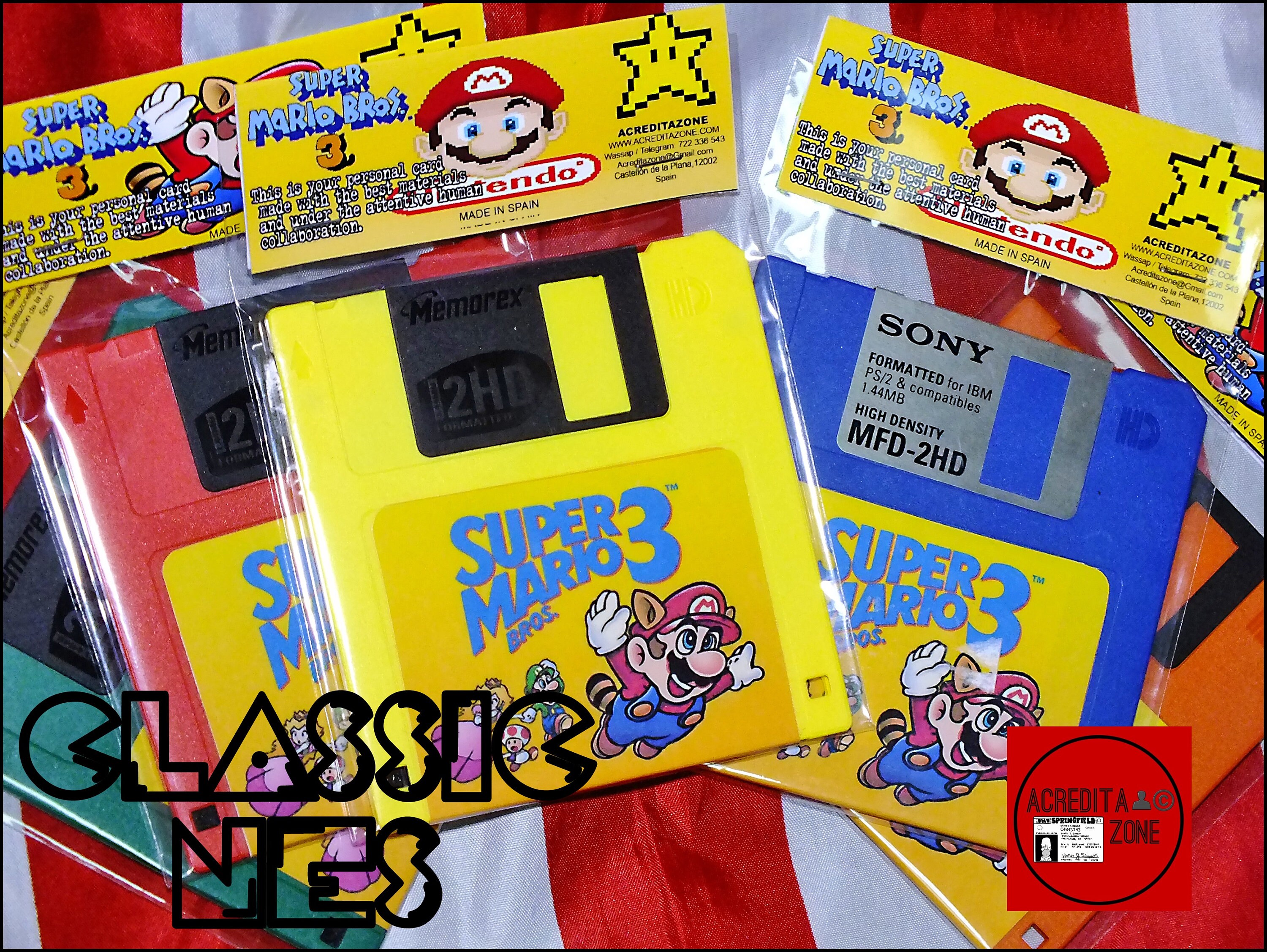 SUPER MARIO Color FLOPPY DISK 3.5 Retro - Etsy