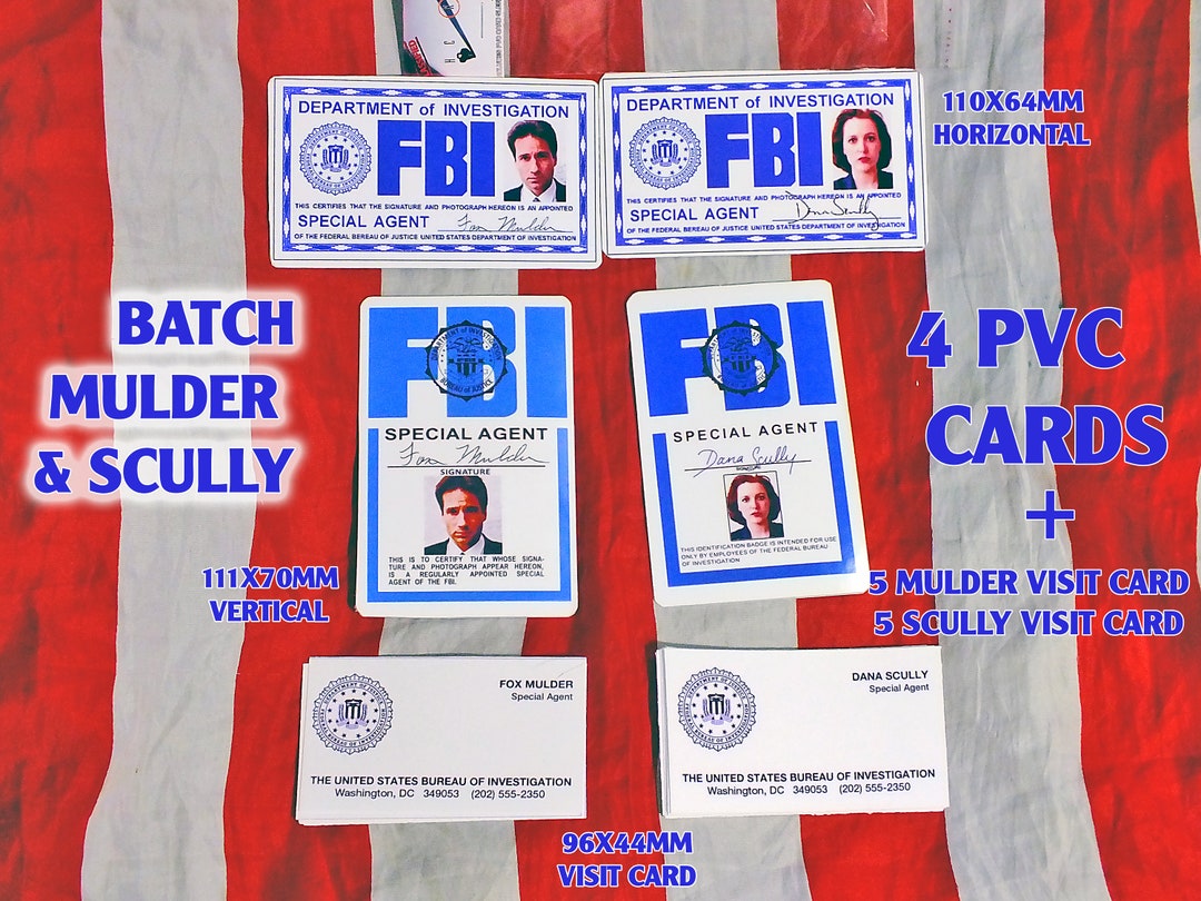 Lot of Mulder and Scully Cosplay Cards - Etsy