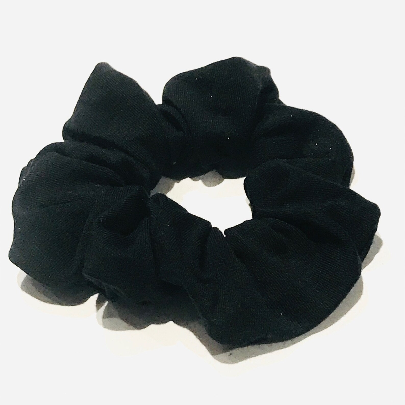 Classic black scrunchie / hair tie | Etsy