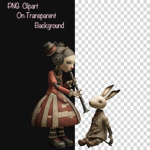 Toyland Oddities Characters Clipart Bundle: 90 Clipart PNG + 20 ...