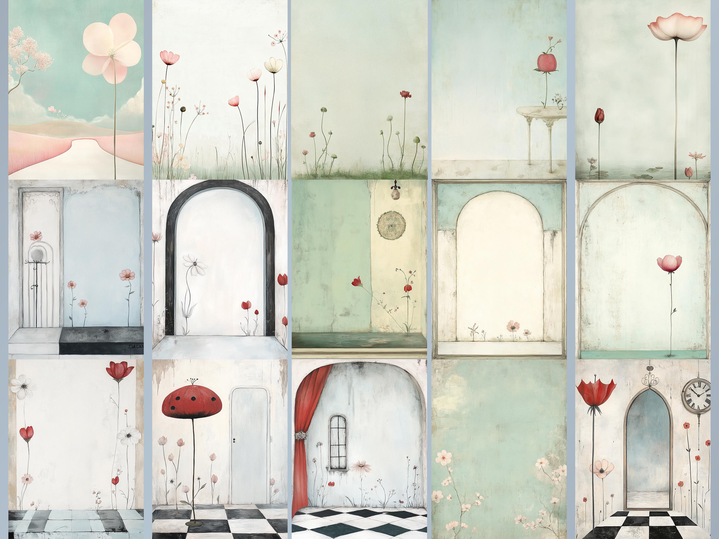 60 Peculiar Spring Fashion Woman Clipart Bundle, + 16 Backgrounds, DIY ...