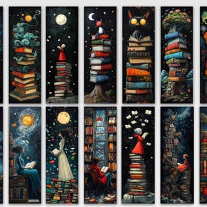 20 Whimsical Surreal Books Printable Bookmark Designs + Printable ...